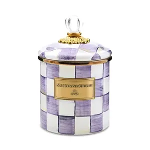 MACKENZIE-CHILDS Check Small Canister - Violet