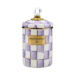 MACKENZIE-CHILDS Check Medium Canister - Violet