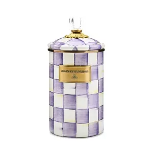 MACKENZIE-CHILDS Check Large Canister - Violet