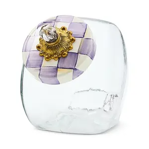 MACKENZIE-CHILDS Cookie Jar With Check Lid - Violet