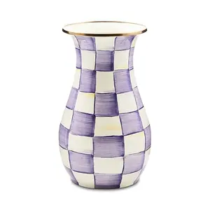 MACKENZIE-CHILDS Check Tall Vase - Violet