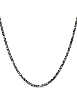 John Hardy Sterling Darkened Chain Necklace - Silver