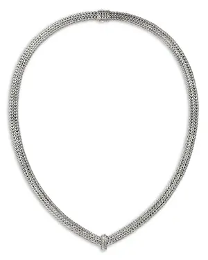 John Hardy Sterling Diamond Icon Link Necklace - Silver