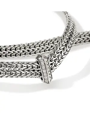 John Hardy Sterling Diamond Icon Link Necklace - Silver