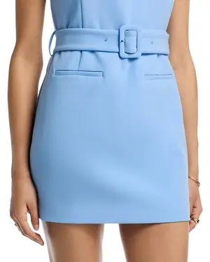 French Connection Azra Twill Belted Mini Dress - Blue Hydrangea