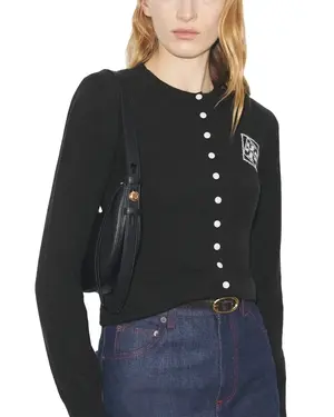 Tory Burch Romy Crescent Shoulder Bag - Black
