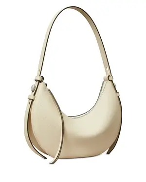 Tory Burch Romy Crescent Shoulder Bag - Light Cream
