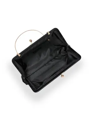 Aqua Coin Purse Clutch - Glazed Black