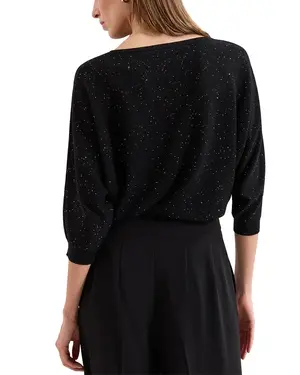 PHASE EIGHT Cristine Sequin Knit Sweater - Black