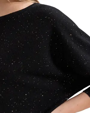 PHASE EIGHT Cristine Sequin Knit Sweater - Black