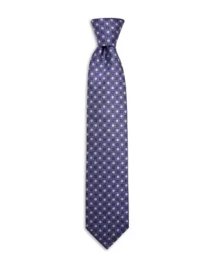 Canali Silk Flower Neck Tie - Light Blue
