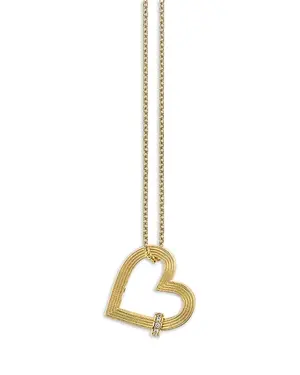 SYDNEY EVAN 14k Yellow Diamond Heart Necklace - Gold