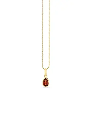 SYDNEY EVAN Icon Mounting Pear Charm Necklace - Gold