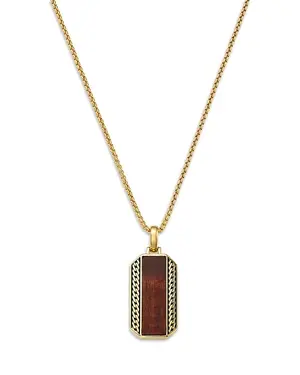 Bloomingdale'S Tiger Eye Pendant Necklace - Gold