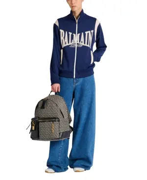 Balmain Pulse Monogram Jacquard Backpack