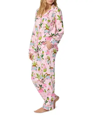 BEDHEAD PAJAMAS Long Sleeve Classic Stretch Jersey Pajama Set - Spa Day