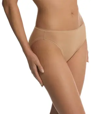 Natori Bliss Bare Cotton Bikini, Pack Of 3 - Cafe