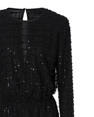 Emporio Armani Beaded Tulle Gown