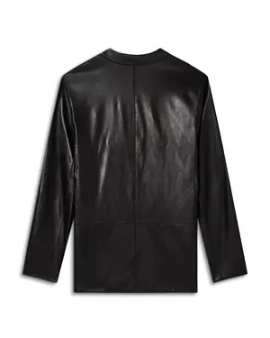 Emporio Armani Leather Double Breasted Jacket