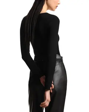 Emporio Armani Ruched Top - Solid Black