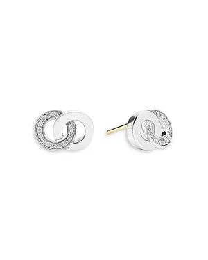 Lagos Sterling Interlocking Stud Earrings - Silver