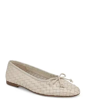 Sam Edelman Ruthie Leather Ballet Flats - Modern Ivory
