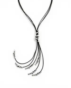 UNODE50 Leather Drift Sterling Necklace