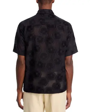 Nn07 Freddy Button Down Short Sleeve Shirt - Black