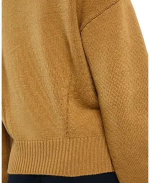 Another Tomorrow Cashmere Knit Sweatshirt - Camel