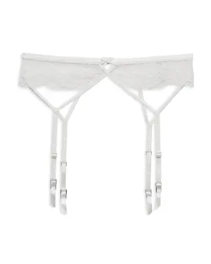 FLEUR DU MAL Frankie Lace Garter Belt - Ivory