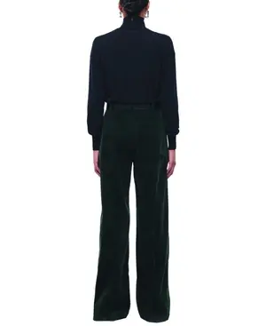 Another Tomorrow Featherweight Turtleneck Top - Black