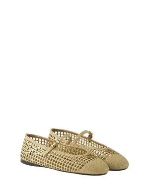 Prada Crochet Ballerinas - Neutral