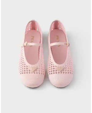 Prada Crochet Ballerinas - Pink