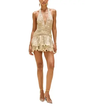 PatBO Golden Dust Mini Dress