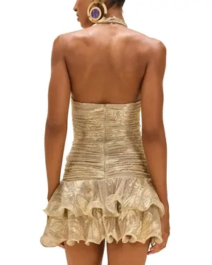 PatBO Golden Dust Mini Dress