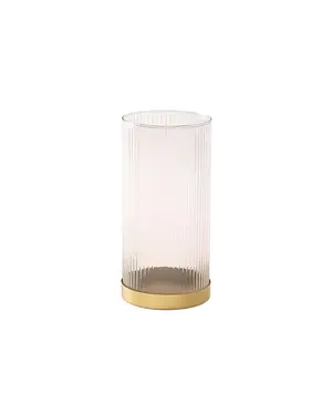 FLECK Fluted Glass Vase/planter - Clear
