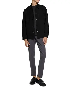 Theory Suede Snap Overshirt - Black