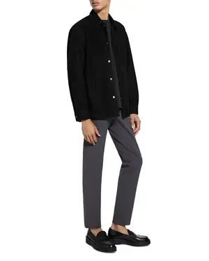 Theory Suede Snap Overshirt - Black