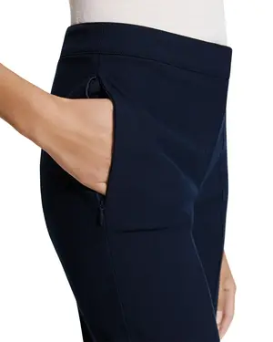 Theory Seamed Kick Flare Bistro Trousers - Midnight Navy