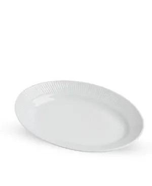 PILLIVUYT Plisse Oval Serving Platter, 11 X 7.5 - White