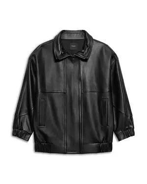Theory Leather Zip-up Jacket