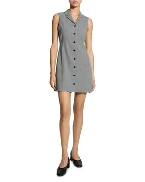 Theory Sleeveless Tailored Button Dress