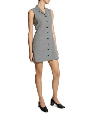 Theory Sleeveless Tailored Button Dress