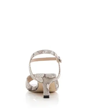 STUART WEITZMAN Vinnie Snake Embossed Sandals