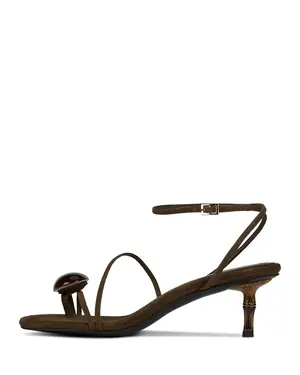Jeffrey Campbell Carnelian Suede Ankle Strap Sandals