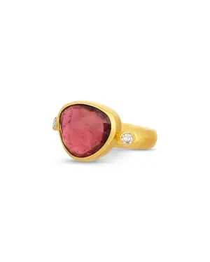 Gurhan 24k Yellow Tourmaline And Diamond Cocktail Ring - Gold