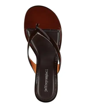 Jeffrey Campbell Wedge Thong Sandals - Brown