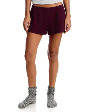 SKIMS Rib Knit Loose Shorts - Currant