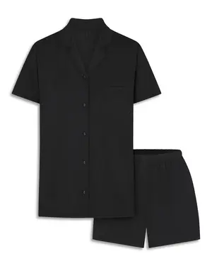 SKIMS Short Sleeve Sleep Set - Onyx