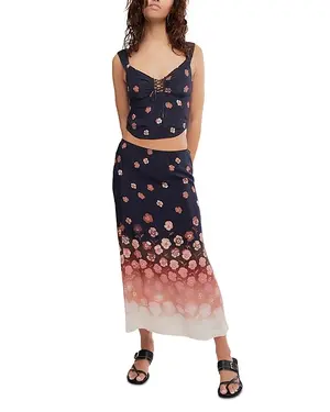 Free People Top And Skirt Set - Espresso